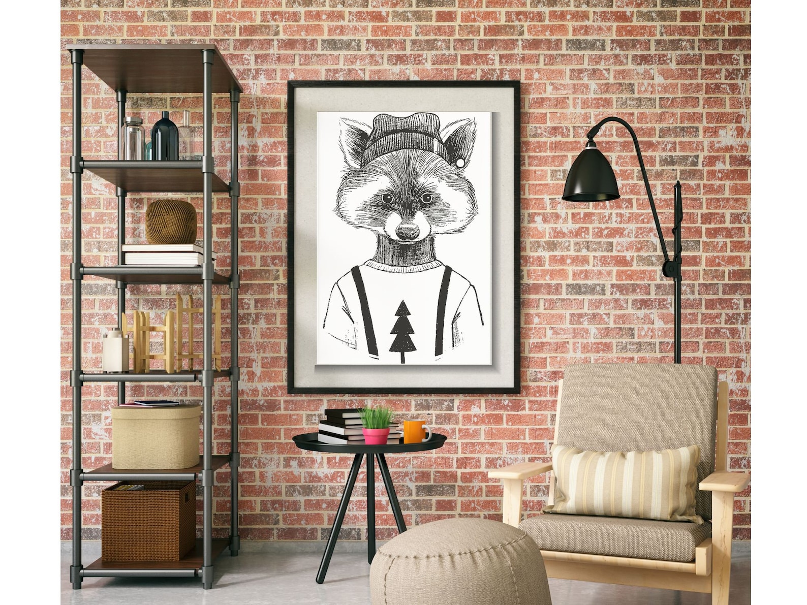 Set of 10 Black & White Animal Portrait Printable Set, Funny Animal ...