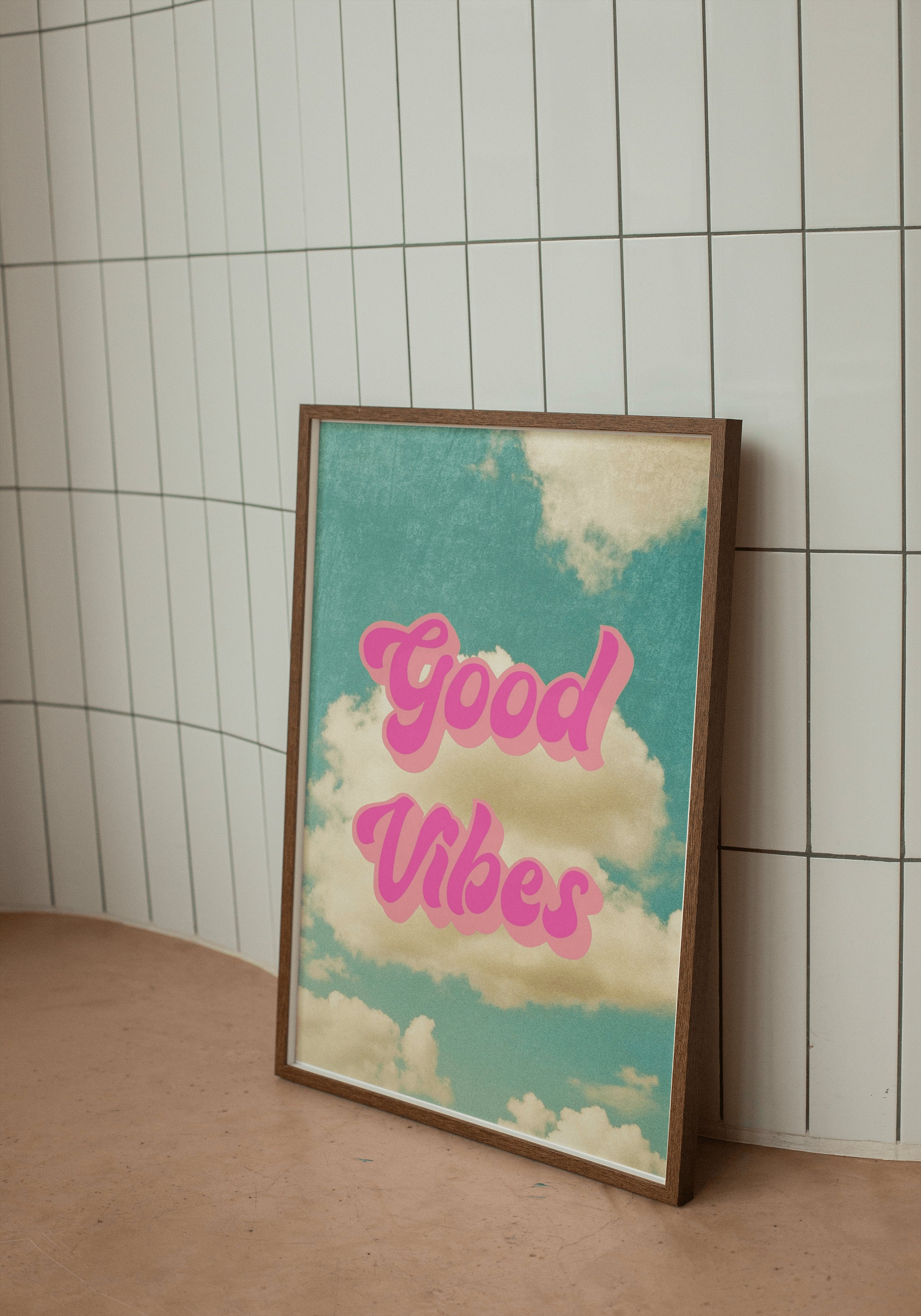 Good Vibes Poster, Good Vibes Print Art, Hippie Room Decor, Retro ...