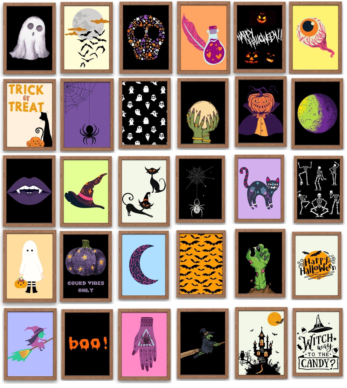 Halloween Mega Bundle Set 30 Printables Halloween Wall Art - Etsy