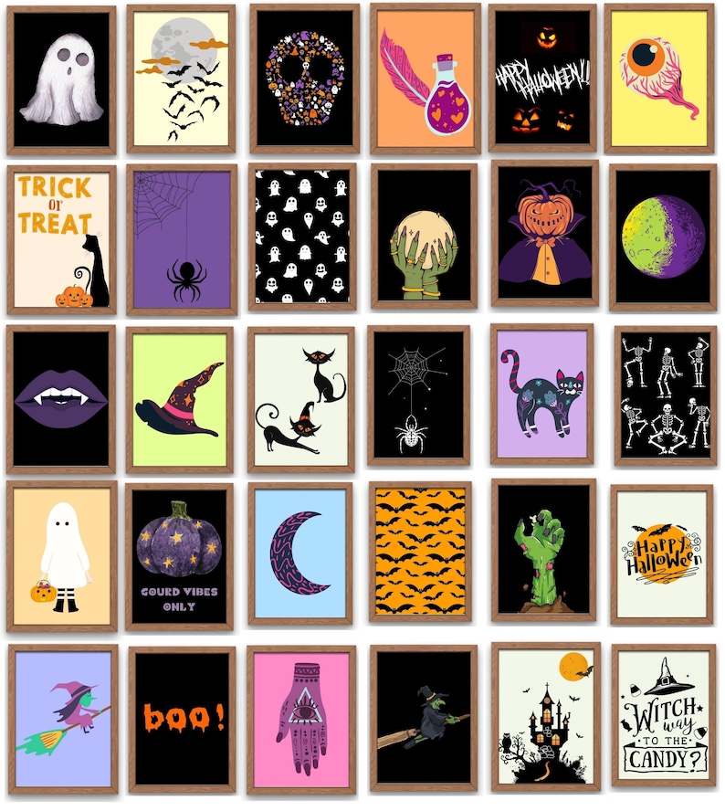 Halloween Mega Bundle Set - 30 Printables, Halloween Wall Art ...