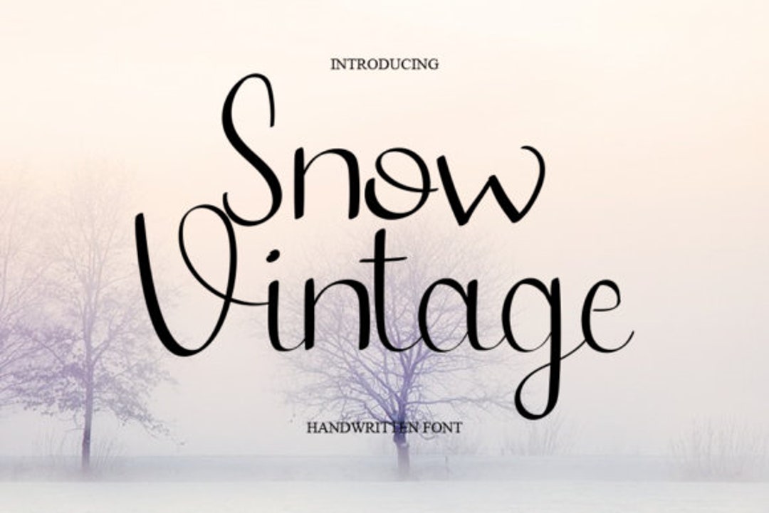 Snow Vintage Font, Handwriting Fonts, Handwritten Fonts, Cricut Fonts ...