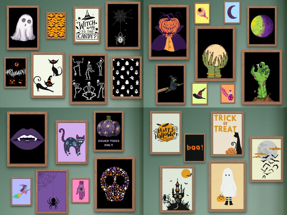 Halloween Mega Bundle Set 30 Printables Halloween Wall Art - Etsy