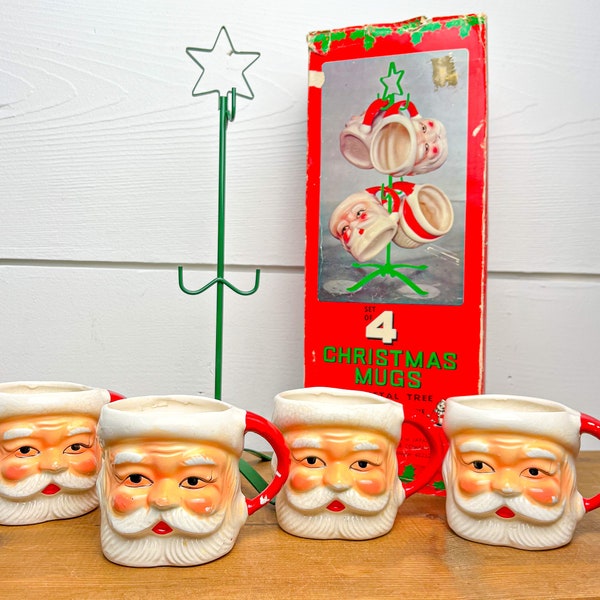 Vintage Santa Mugs - Etsy