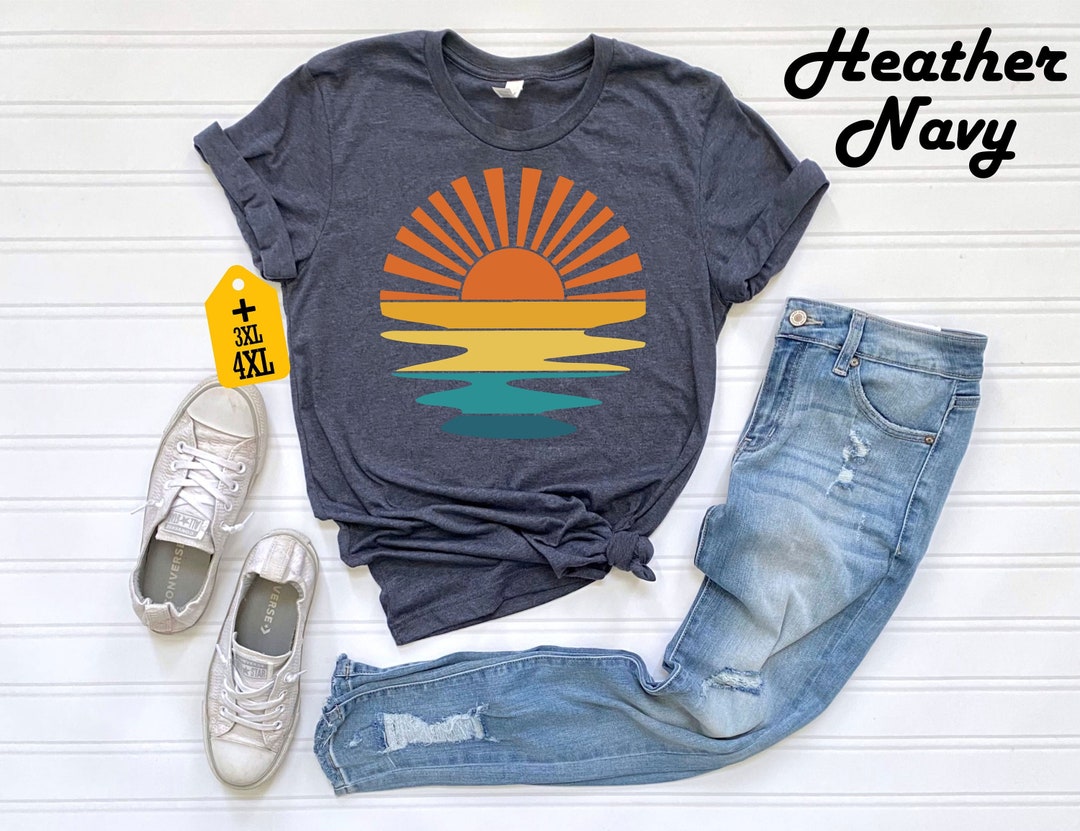 Colorful Sunrise and Sunset Shirt for Nature Lovers Tee Sunset Repeat ...