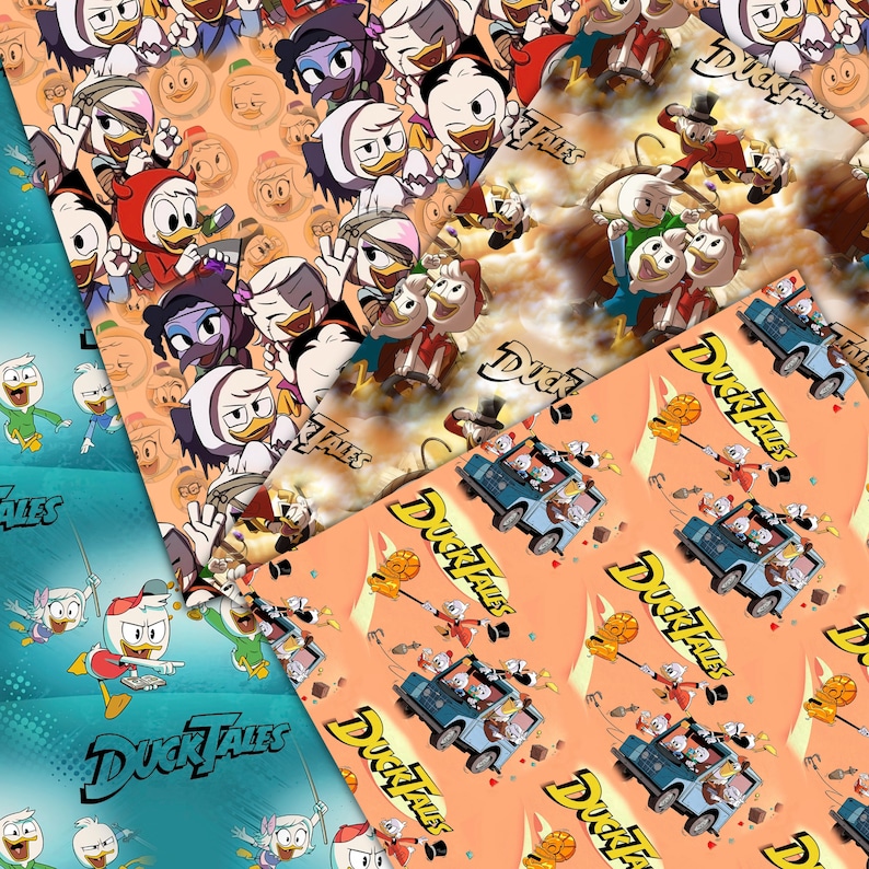 Ducktales Seamless Digital Paper, 12X12 Printable Pattern for Cards ...