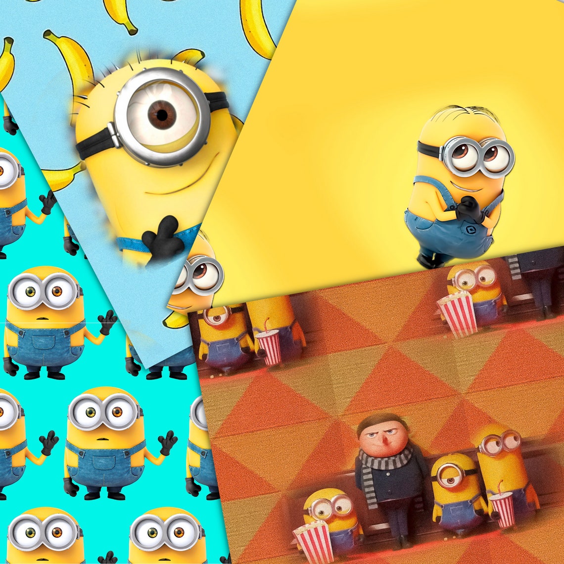 Minions Seamless Digital Paper Minions Wrapping Paper, Minions Digital ...