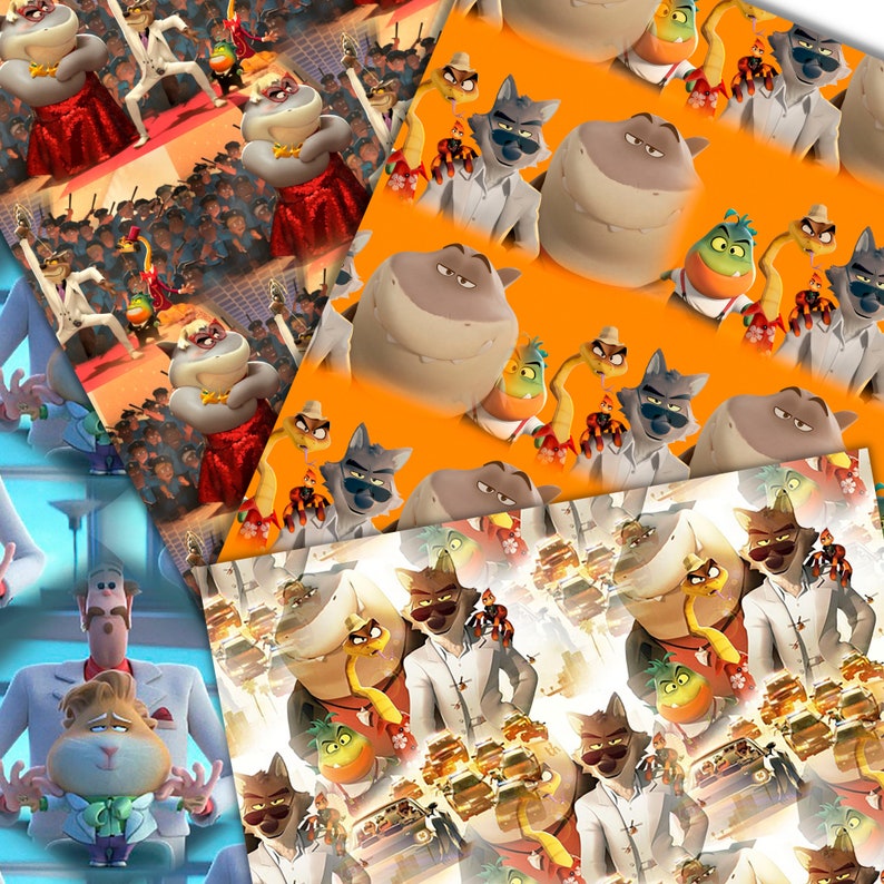 Bad Guys Seamless Digital Paper 12x12 JPEG for Birthday Invitations ...