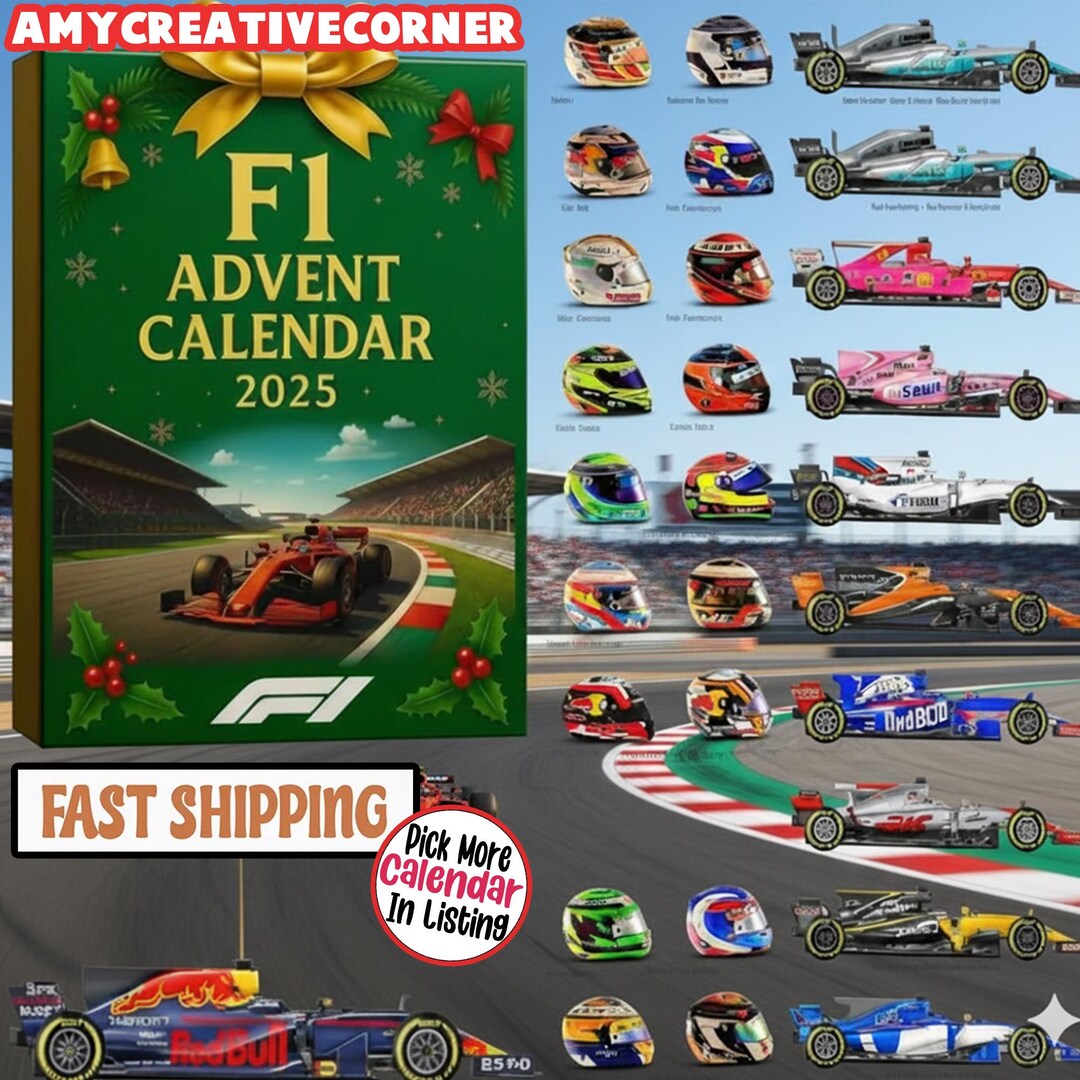 F1 Advent Calendar 2025 – 24 Days of Mini Race Cars & Helmets – Xmas ...
