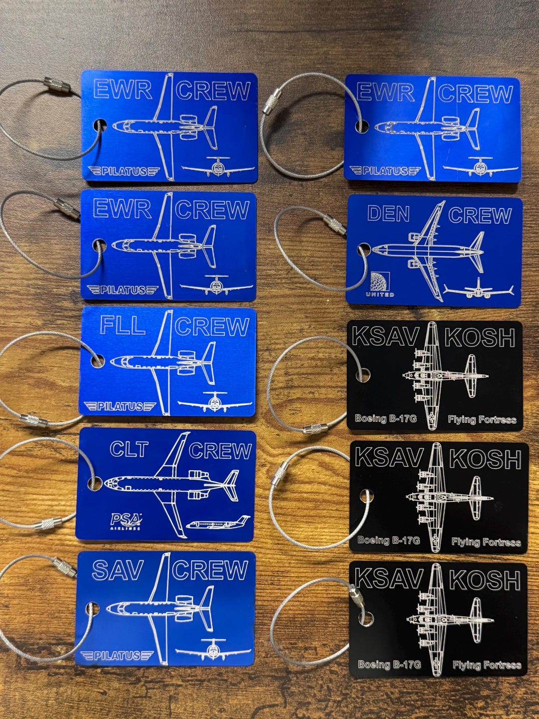 Custom Aviation Metal Luggage Tags - Etsy