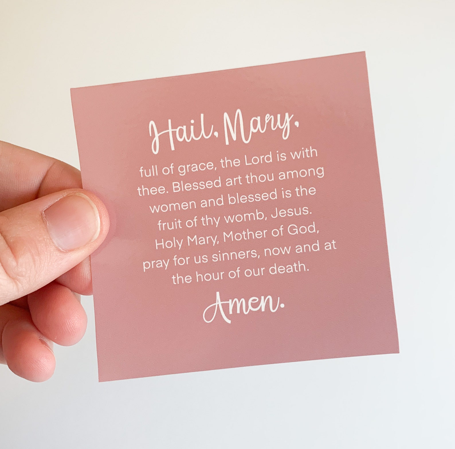 PACK OF 10 Catholic Hail Mary Prayer Static Cling - Etsy