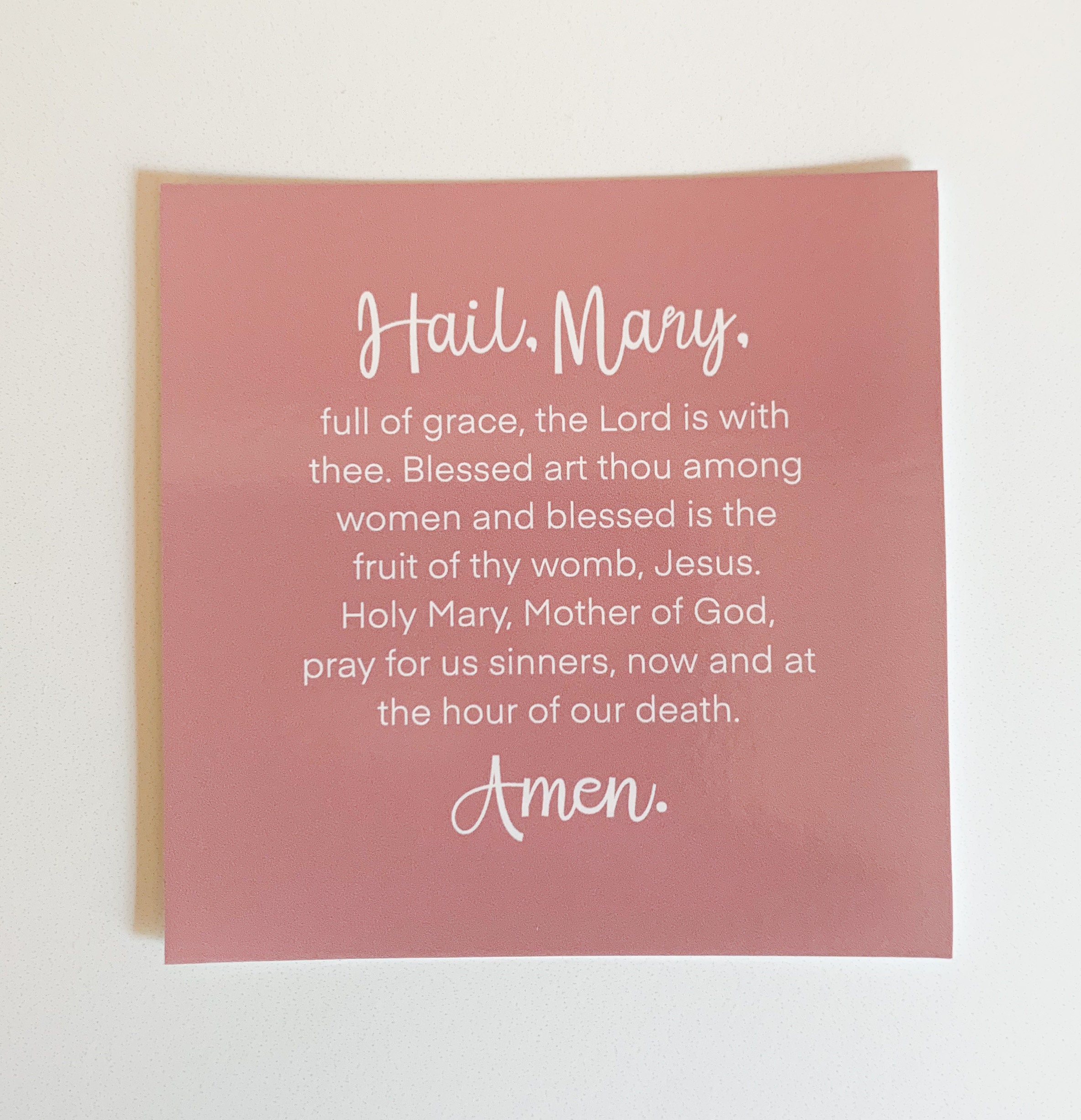 PACK OF 10 Catholic Hail Mary Prayer Static Cling - Etsy