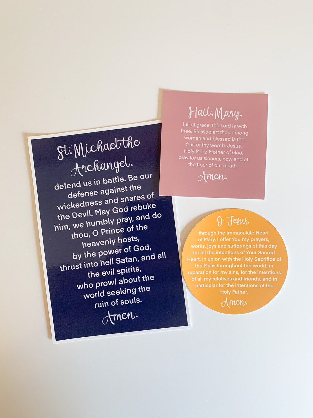 Catholic Daily Prayer Static Cling Bundle (3) - Etsy