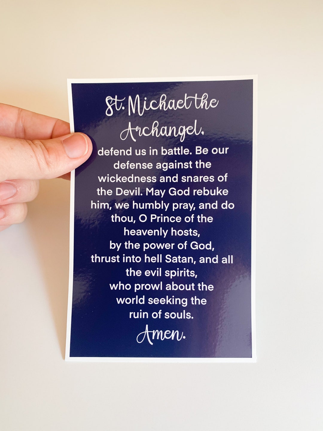 Saint Michael Prayer Static Cling - Etsy