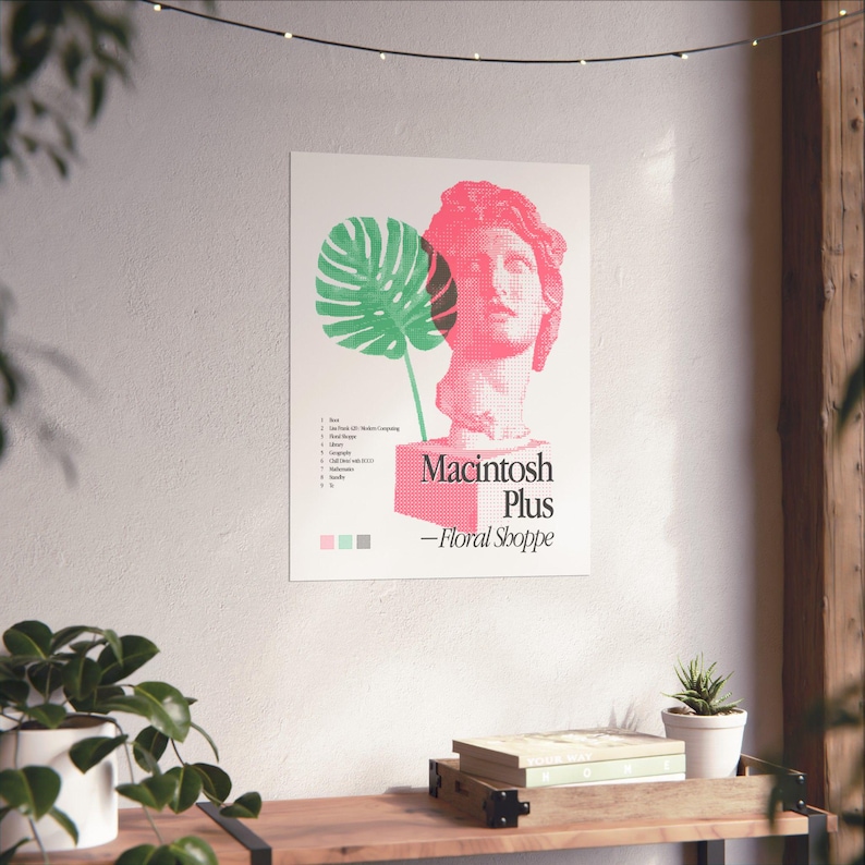Macintosh Plus - Floral Shoppe Matte 18" X 24" Modern Vaporwave Music ...