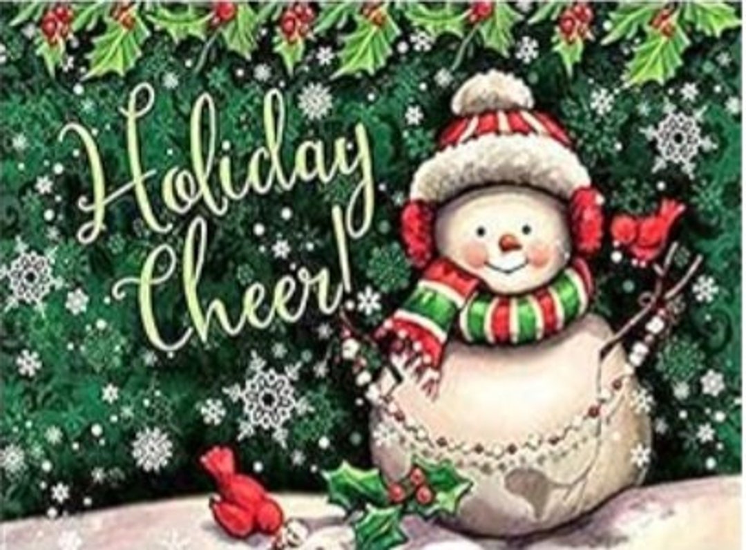 Snowman (round) 30x40 Diamond Art Kit - Etsy