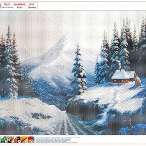 Winter Scene round 40x50cm Diamond Art Kit - Etsy