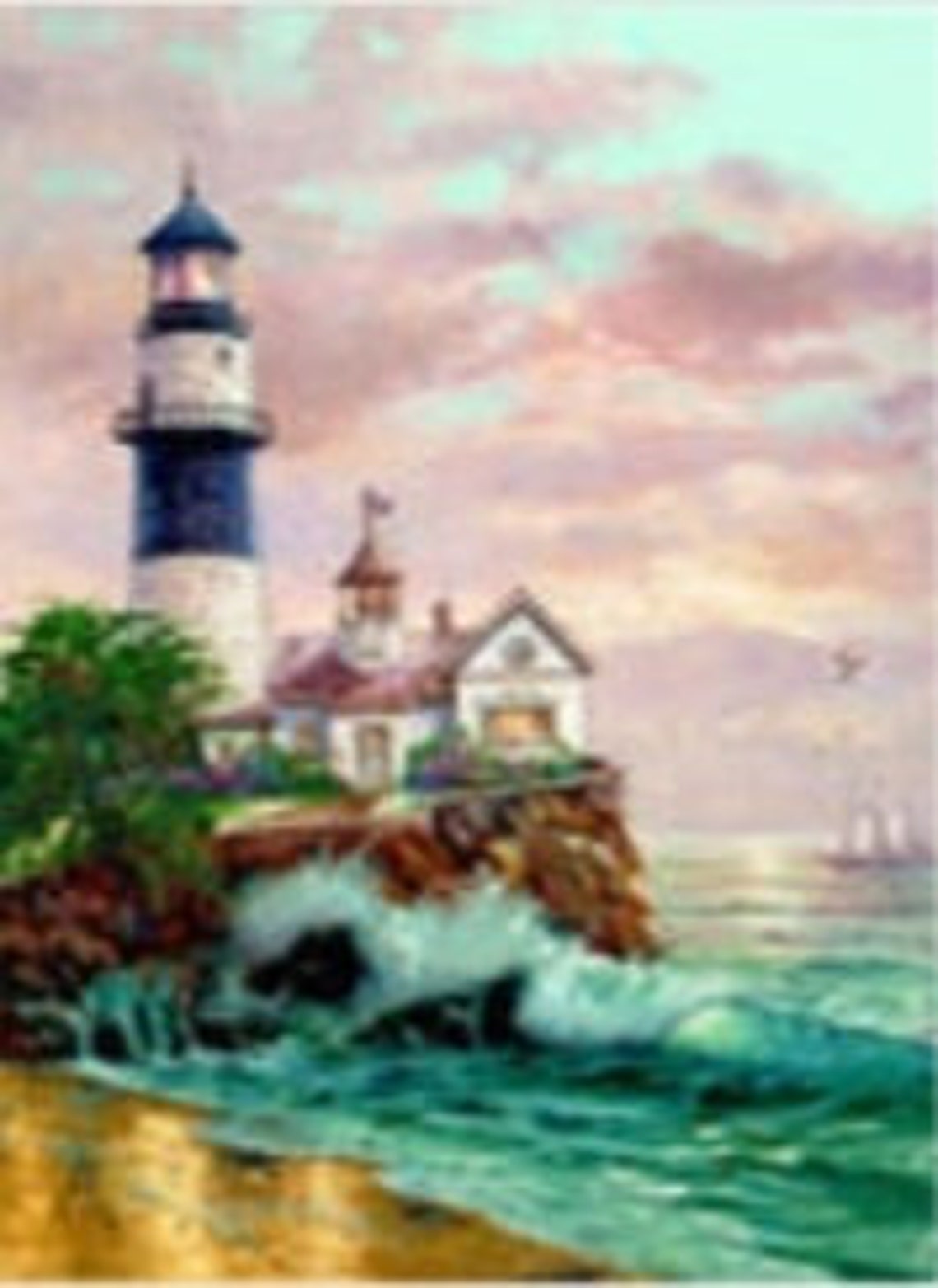 Lighthouse (round) 30x40 Diamond Art Kit - Etsy