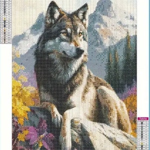 Wolf (round) 30x40cm Diamond Art Kit - Etsy