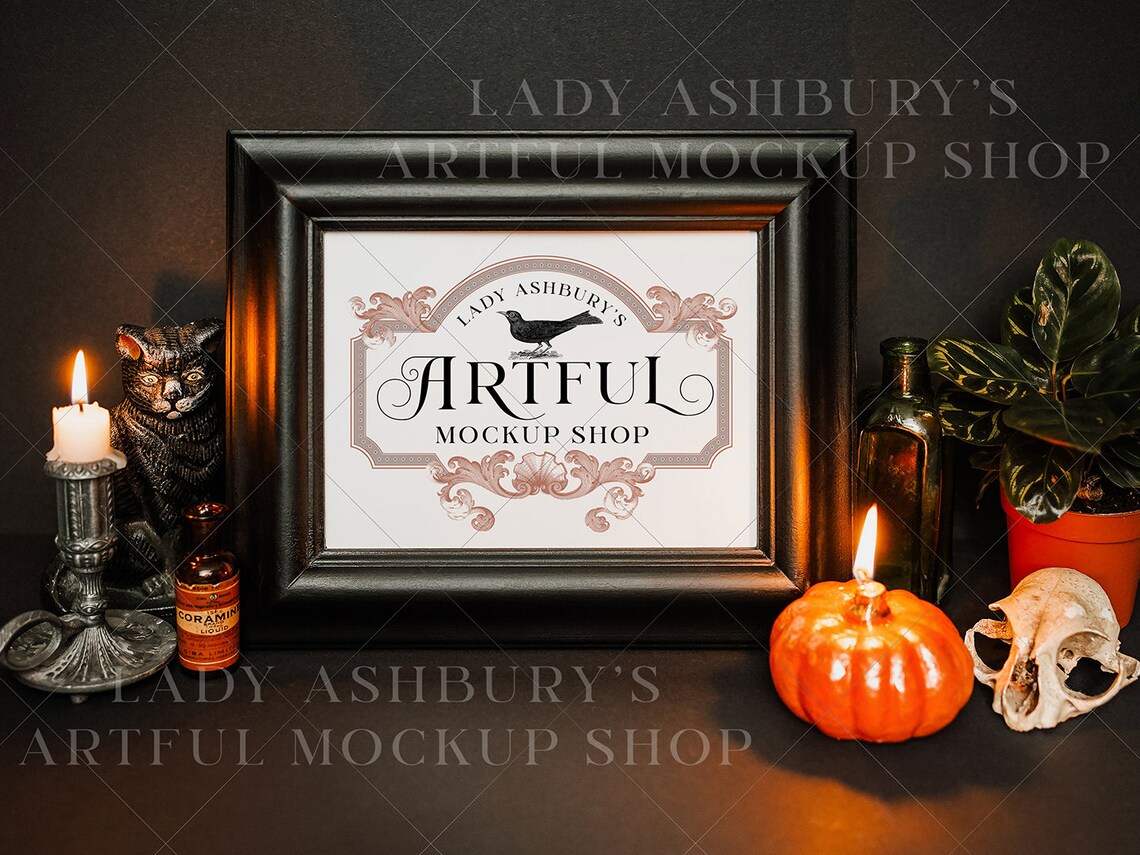 Witchcraft Mockup Dark Magic Mock Up Halloween Decor - Etsy