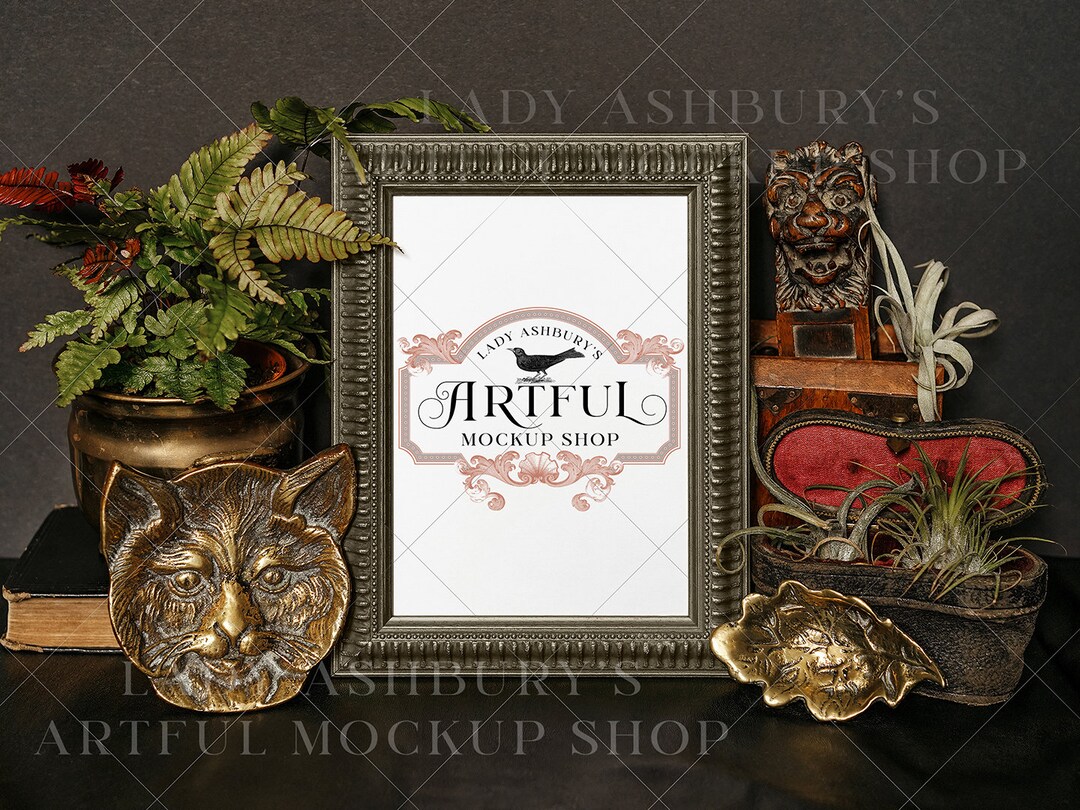 Dark Academia Mockup, Witchy Frame Mockup, Goth Mock Up, Halloween ...