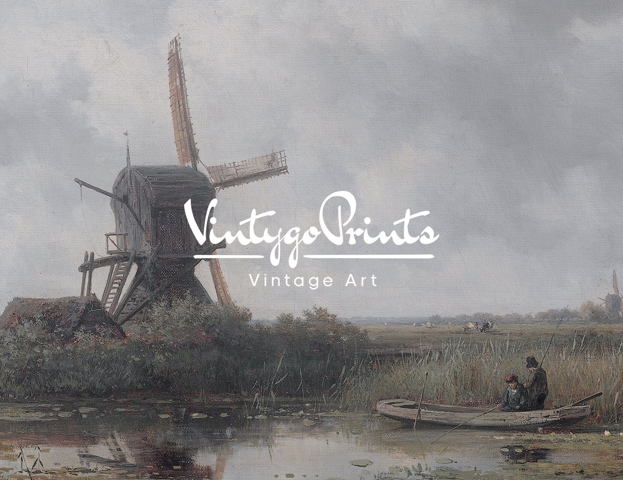 Rustic Farmhouse Landscape Vintage Wall Art Antique Oil - Etsy