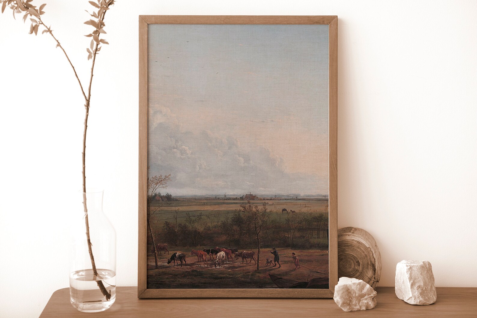 PRINTABLE Ranch Landscape Rustic Wall Art Antique Oil - Etsy