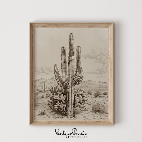 Cactus Drawing - Etsy