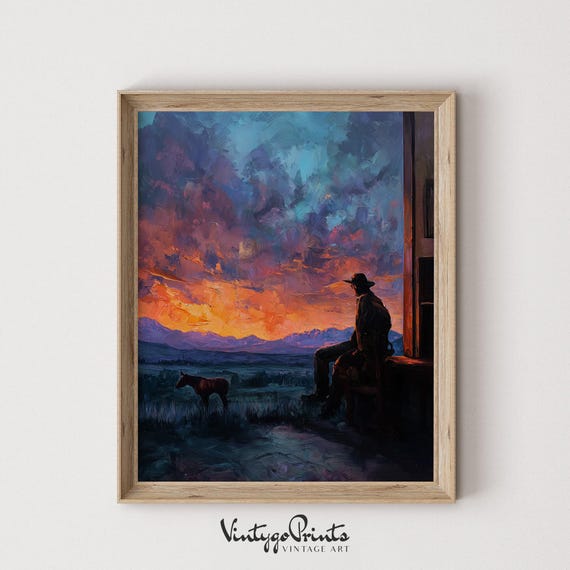 Old West Purple Sky Sunset