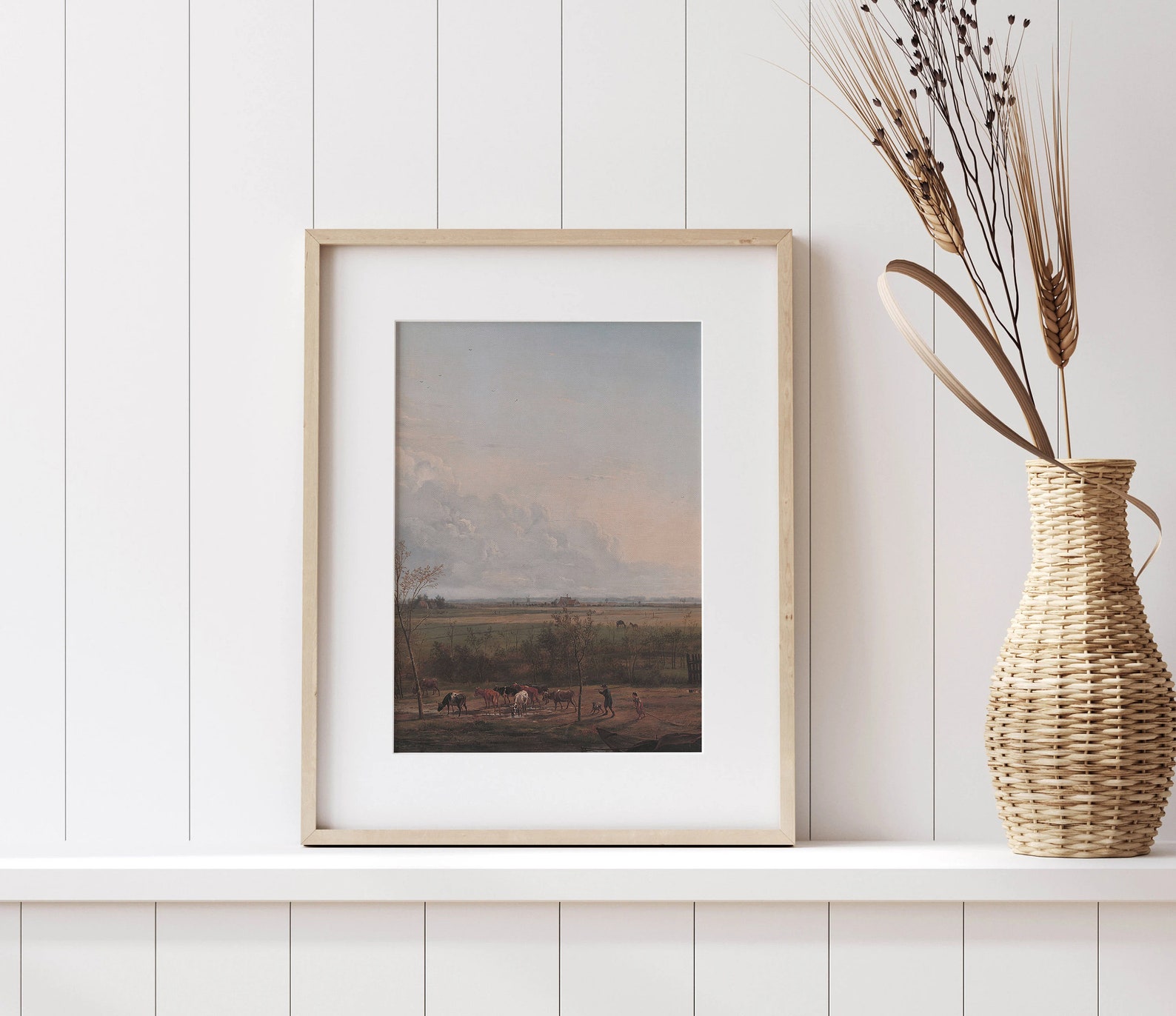 PRINTABLE Ranch Landscape Rustic Wall Art Antique Oil - Etsy