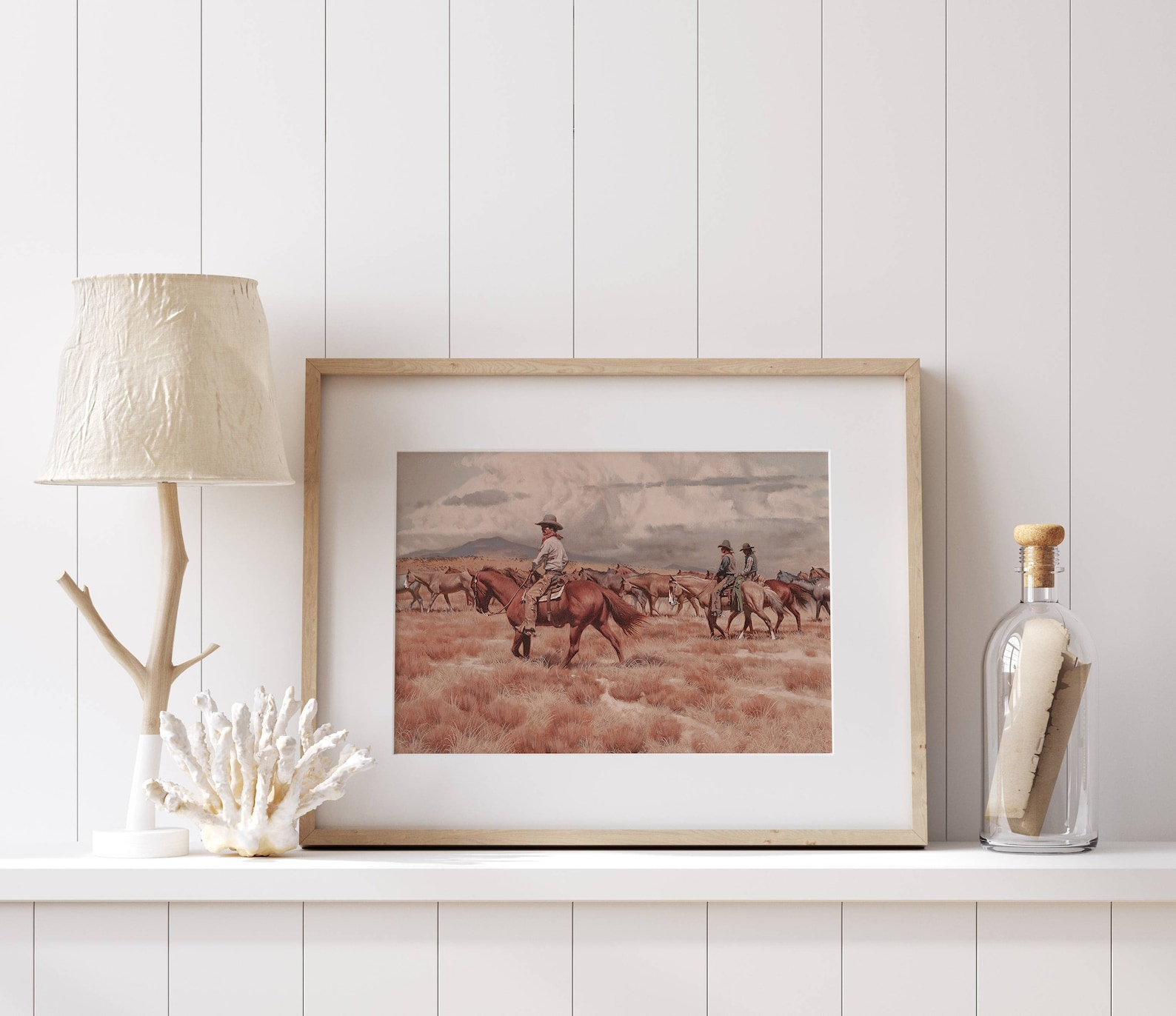 Rustic Western Print Vintage Cowboy Oil Painting Old West - Etsy