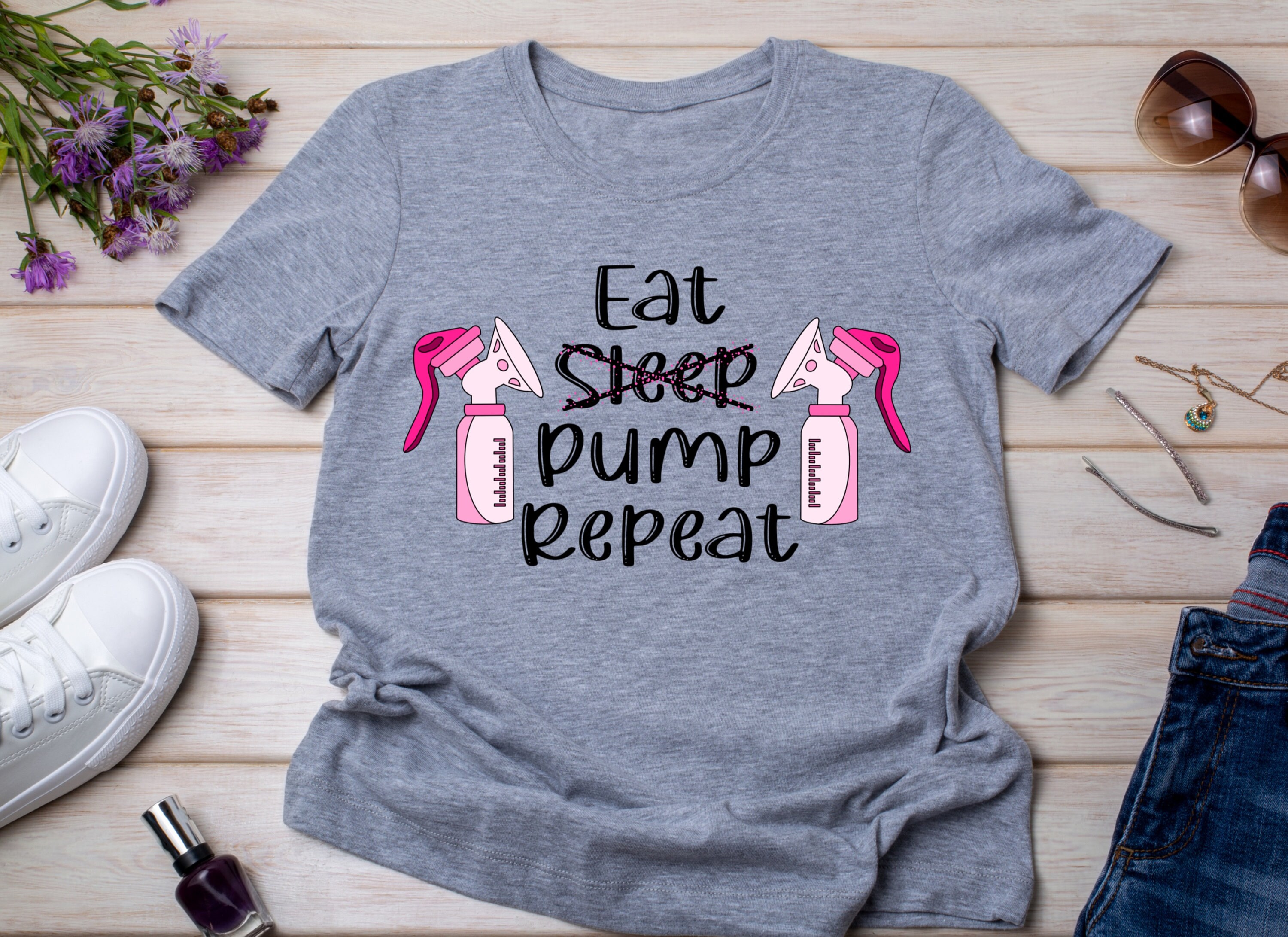 Eat, Sleep, Pump, Repeat SVG Png File; Breastfeeding Digital Download ...
