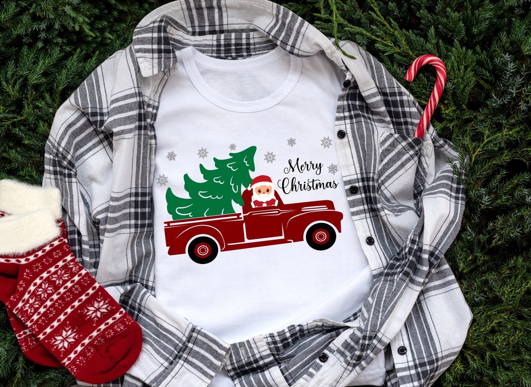 Merry Christmas Truck SVG PNG; Christmas Truck With Santa Svg; Little ...