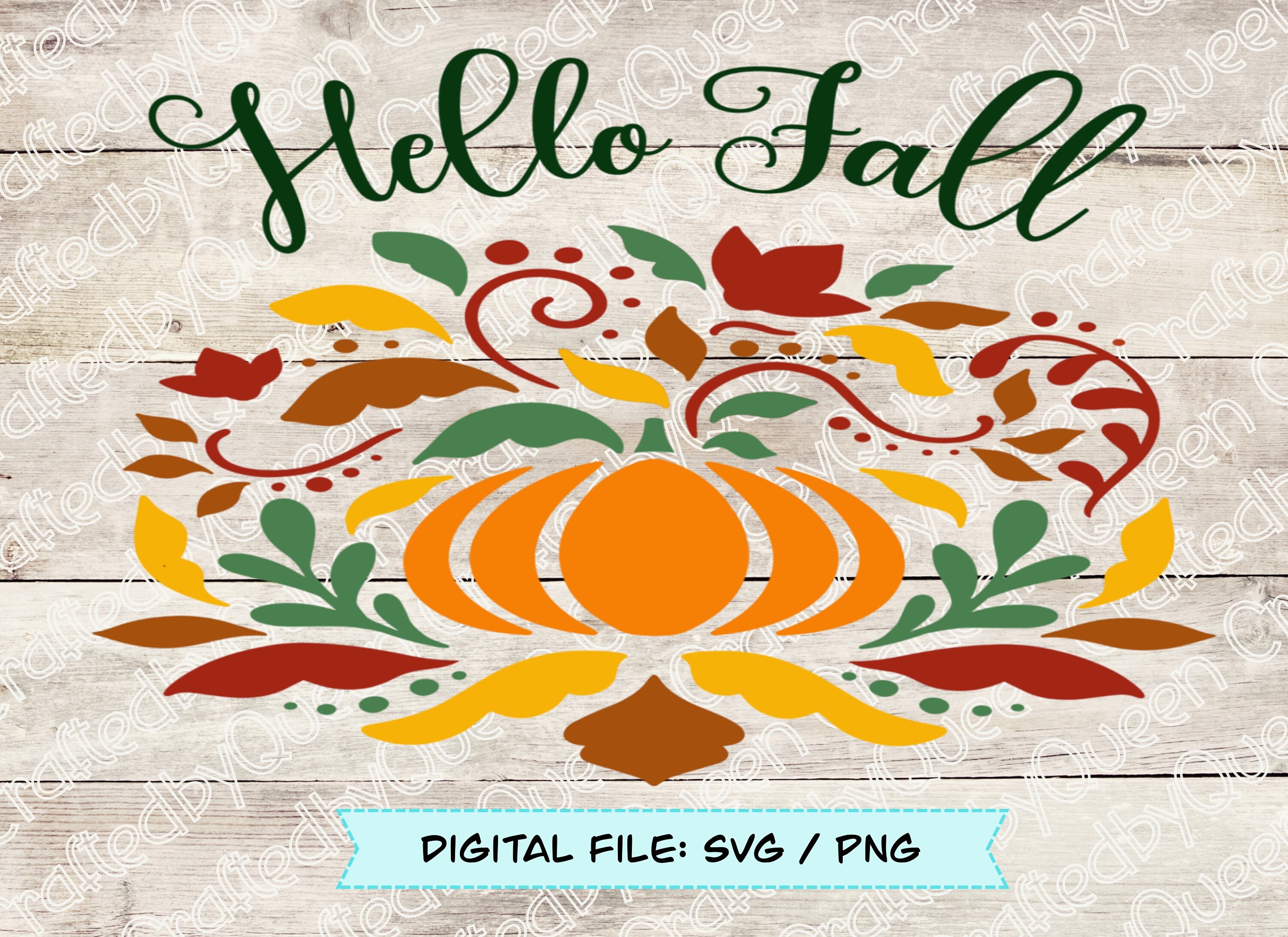 Hello Fall; Fall Svg Png; Pumpkin Svg Png; Fall Pumpkin Leaves; Hello ...