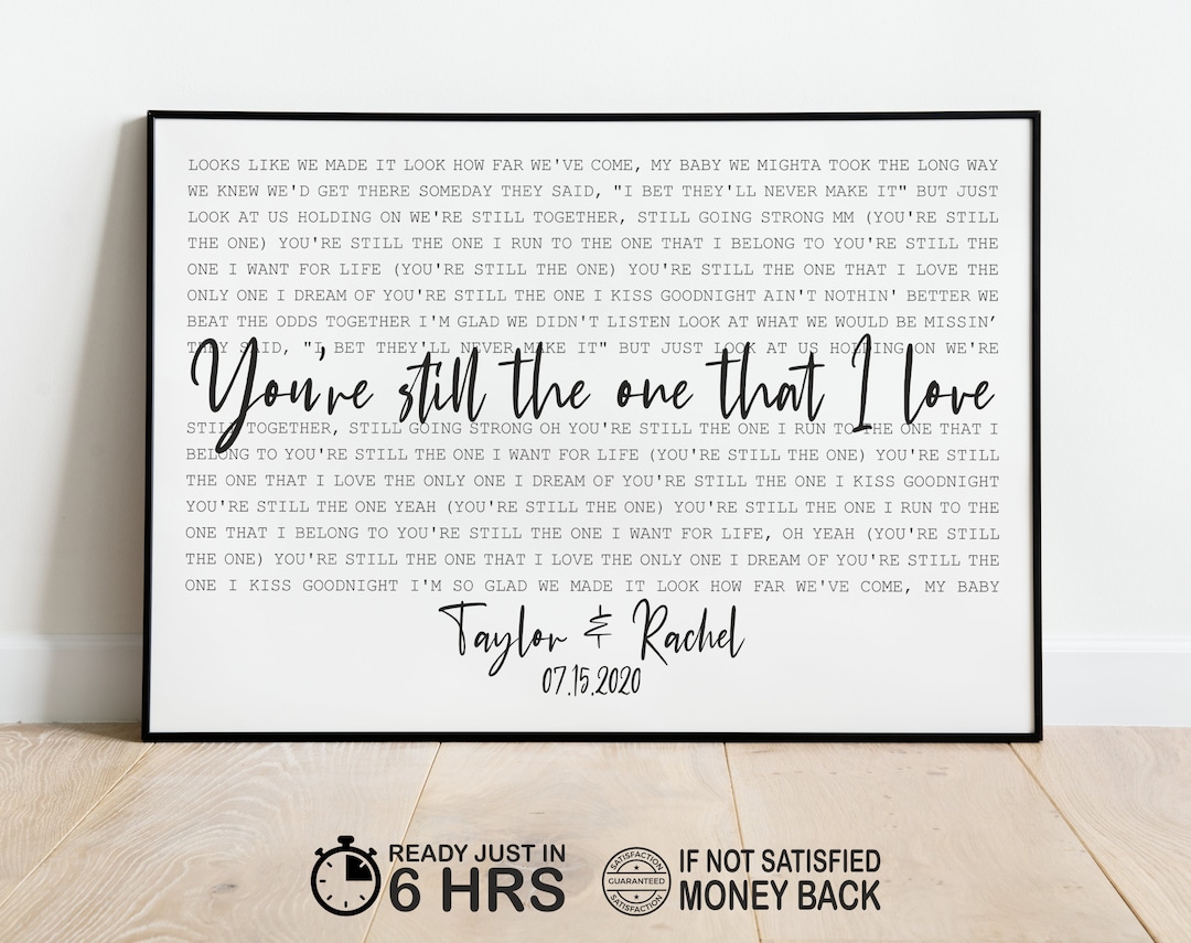 Custom Wedding Song Lyrics First Dance Art Print, 1st 2nd 3rd 5th 10th ...