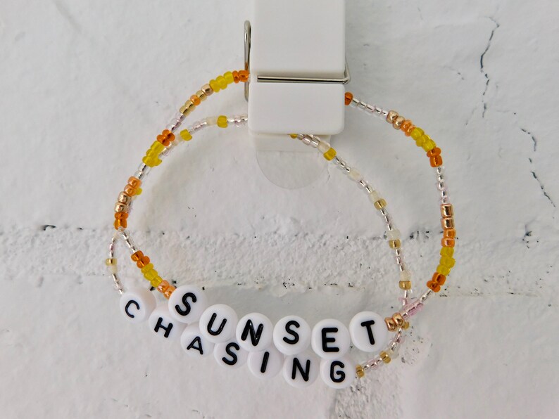 Kids Sunset Chasing Personalized Bracelets, Trendy Bracelet Duo Set, Handmade, Every Day or ...