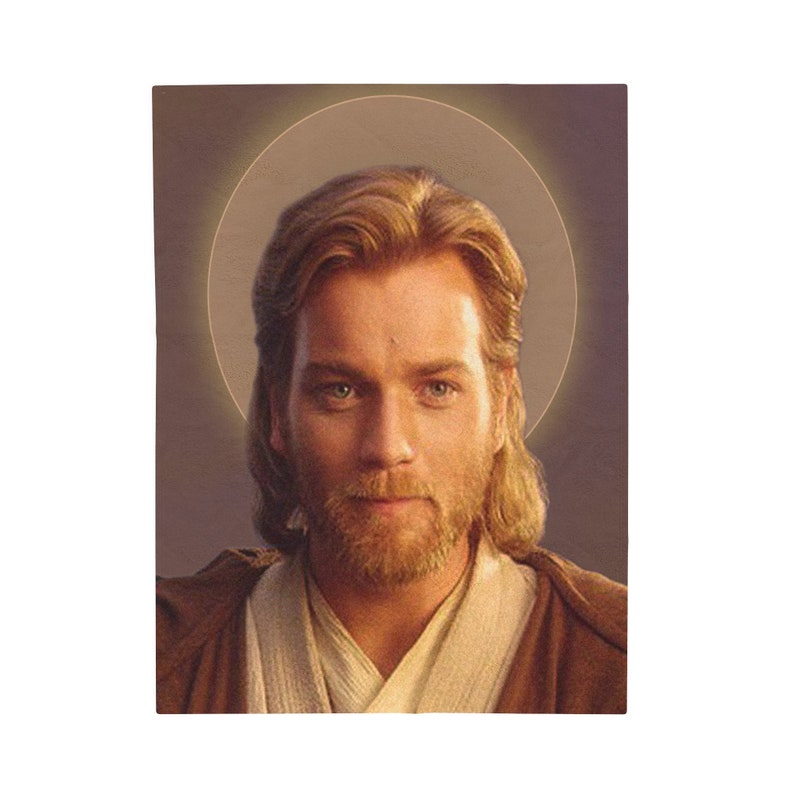Obi-wan Jesus Velveteen Plush Blanket, Obi Wan Jesus Throw Blanket ...
