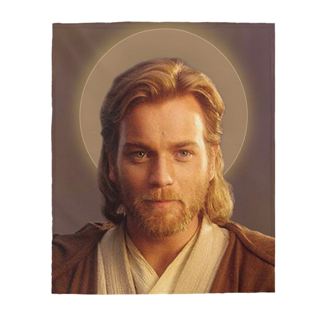 Obi-wan Jesus Velveteen Plush Blanket Obi Wan Jesus Throw - Etsy