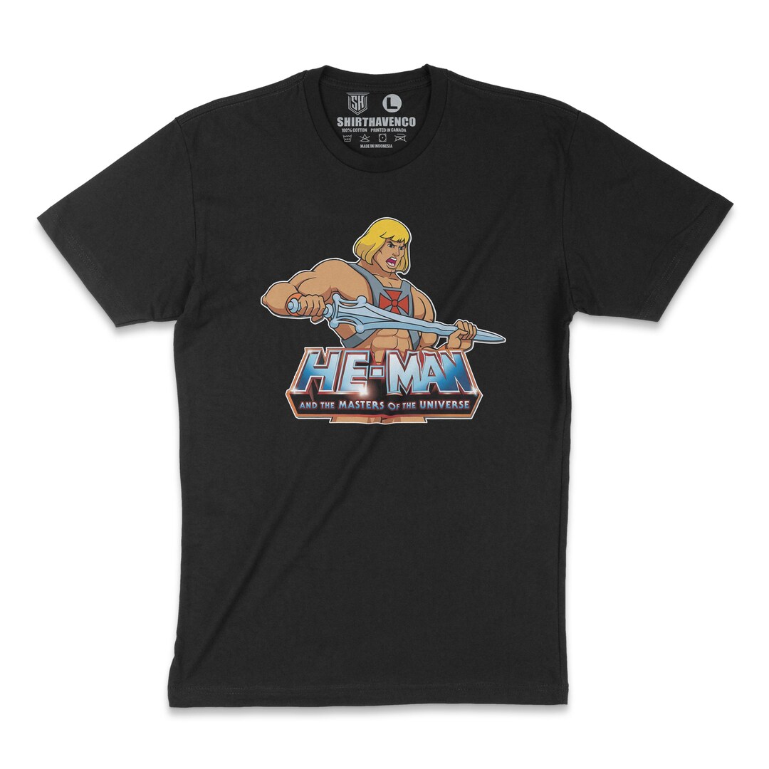 He-man T-shirt Masters of the Universe Tee 80s Cartoon Graphic Shirt ...