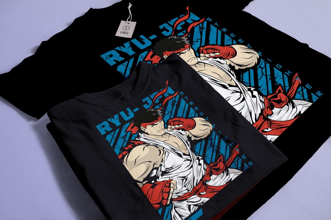 RYU Japan Mens Tshirt Street Fighter, Arcade Tshirt, Cool Tshirt, Gaming Tshirt, Fighting Game ...