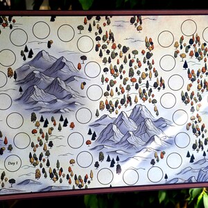 30-day Fantasy Map Challenge Tracker With Stickers. Journey Tracker ...