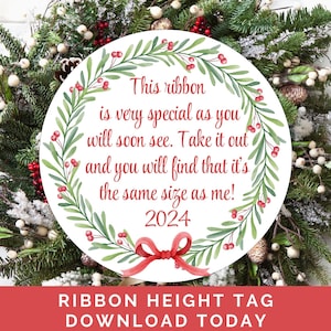 Ribbon, Tag, Same Size as Me, Ribbon Ornament, Height Ornament Tag ...