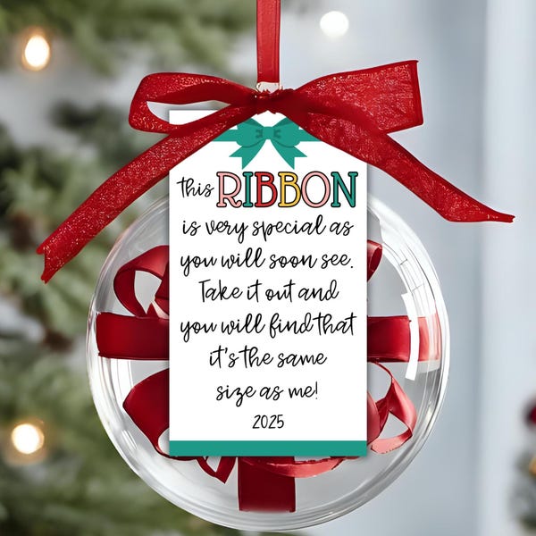 Height Ribbon Bauble - Etsy Australia