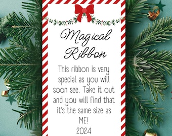 EDITABLE RIBBON TAG, Same Size as Me, Ribbon Ornament, Height Ornament ...