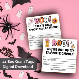 Halloween Boo Gram Tags: Spooktacular Treats (digital Download) - Etsy