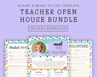 Open House Bundle, Meet the Teacher Template, Back to School Flyer ...