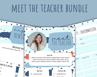 Editable School Newsletter, Meet the Teacher Template, Instant Download ...