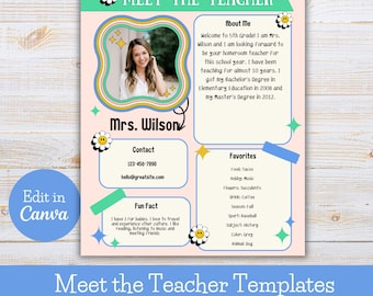 Back to School Teacher Flyer, Meet the Teacher Template, Editable ...
