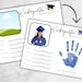 Editable Kindergarten Graduation Handprint Keepsake (digital Download ...