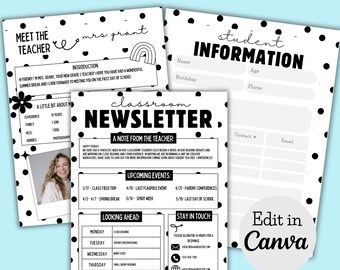 Meet the Teacher Letter Template Editable - Etsy
