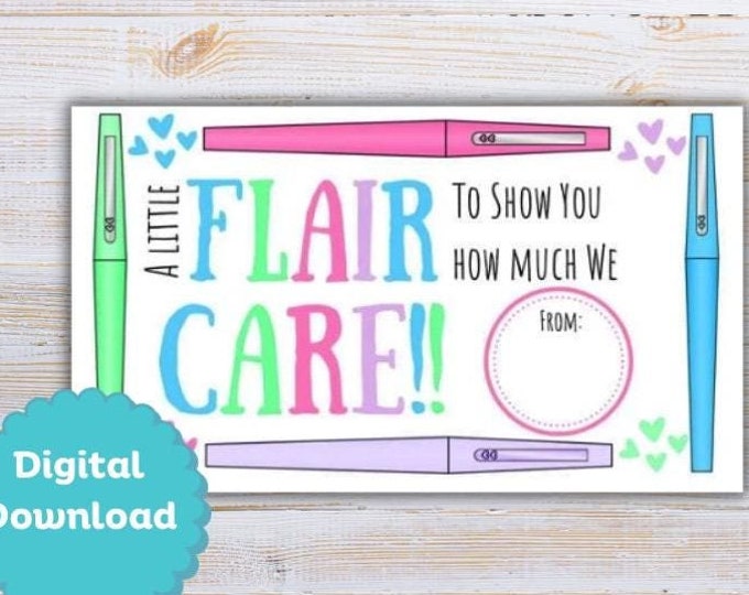 Flair Pen,end of Year Gift Tag for Teacher Admin Staff Appreciation ...